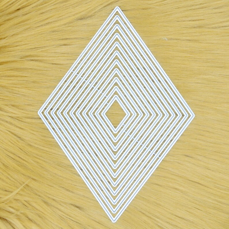 Nest of 11 Diamond Shaped Metal Cutting Dies, Card Making, Scrapbooking ...