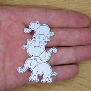 3 Elephants Metal Cutting Die, Stencil, Card Making, Paper Crafts ...