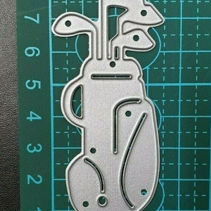 Golf Bag Clubs Metal Cutting Die Card Making Crafting Male | Etsy