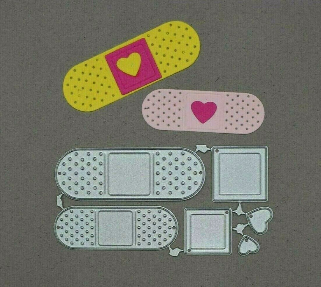 Bandages, Band-aid, Plasters Metal Cutting Dies Set, Get Well Soon ...