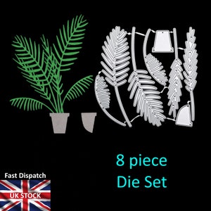 Fern Plant Metal & Pot Cutting Dies, Card Making, Crafts, Paper Crafts ...