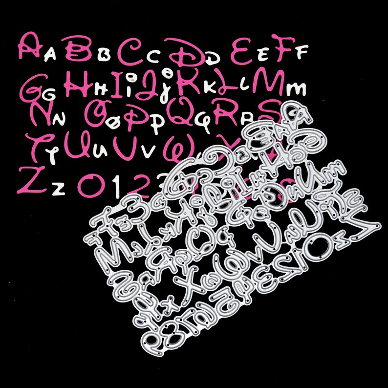 Double Disney Alphabet & Numbers Metal Cutting Die Card - Etsy