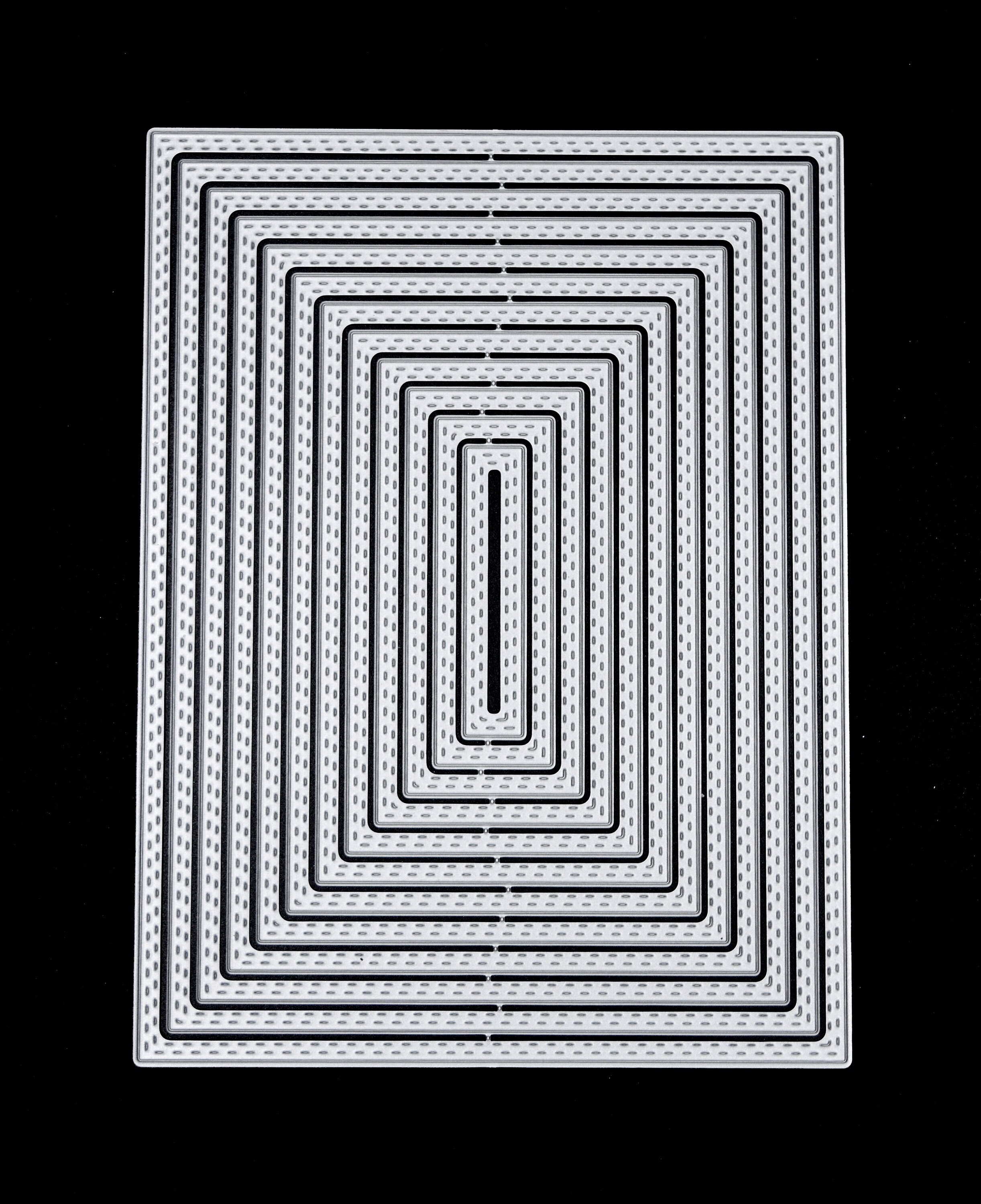 Large Nest of 12 Rectangle Double Stitch Patterned inside - Etsy