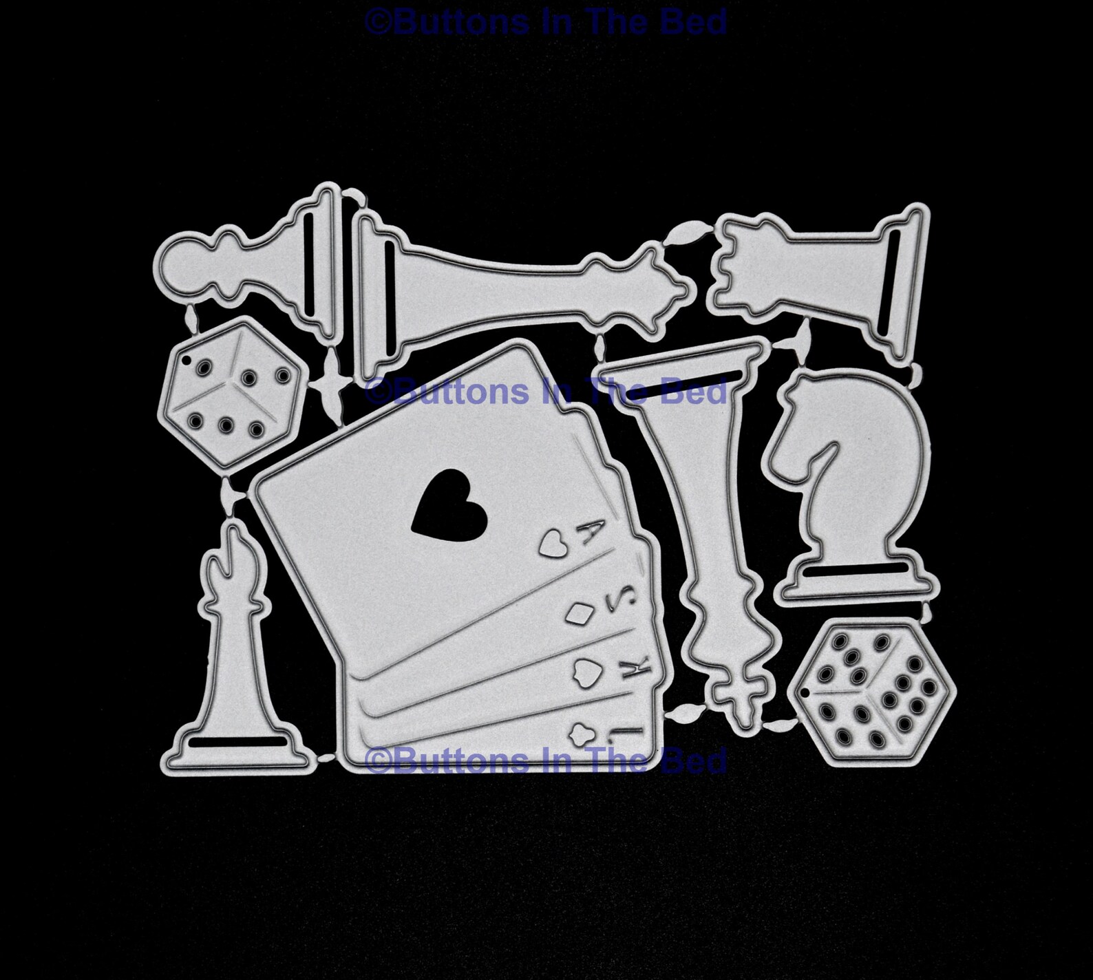 Games Chess Cards Dice Metal Cutting Dies Set Stencil | Etsy