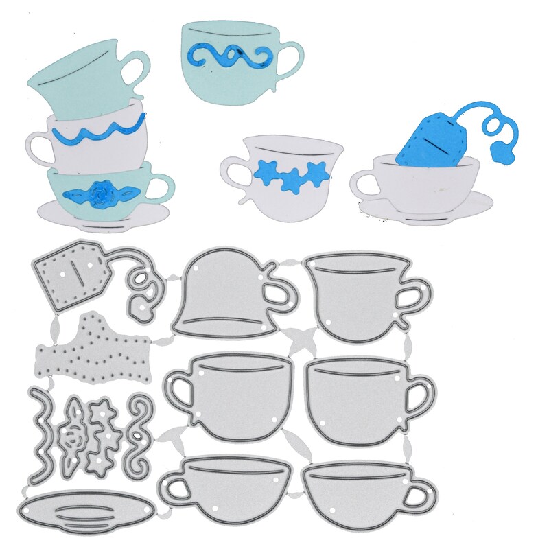 Teacup die cuts für cards - Etsy.de