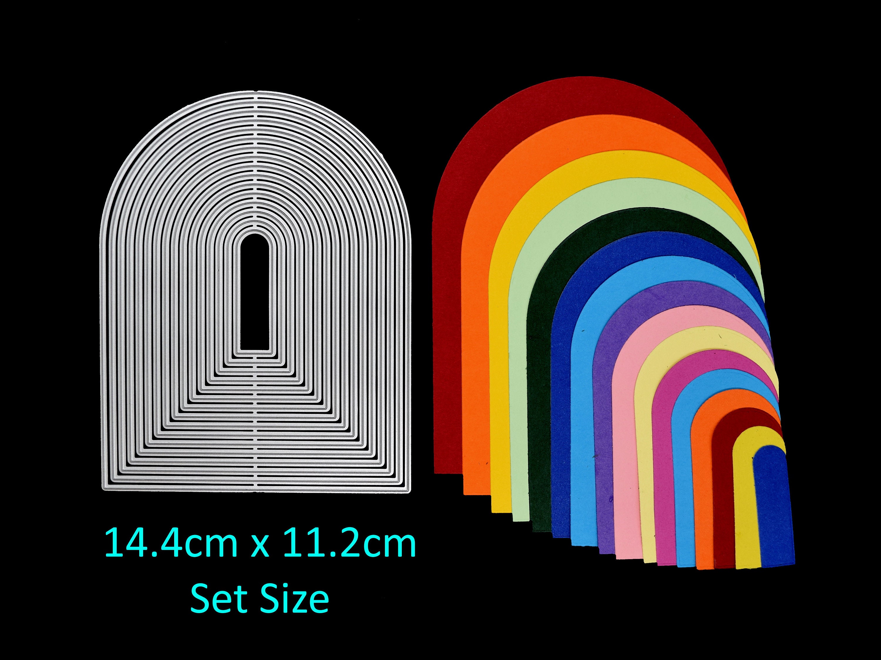 Large Nest of 16 Thin Arch Shaped Metal Cutting Dies Card - Etsy