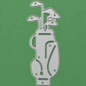 Golf Bag Clubs Metal Cutting Die Card Making Crafting Male | Etsy