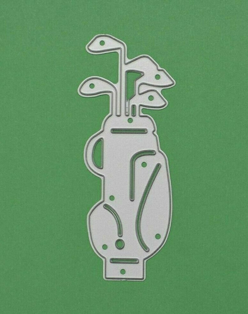 Golf Bag Clubs Metal Cutting Die Card Making Crafting Male | Etsy