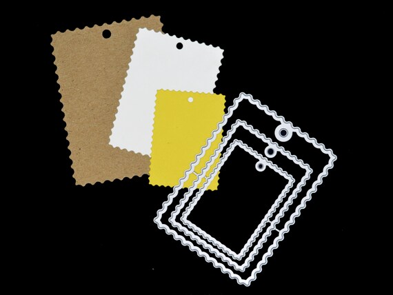 Nest of 3 Wavy Edged Tags Metal Cutting Dies Gift Tag - Etsy