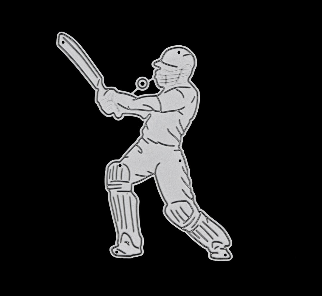 Buy Cricketer & Ball Metal Cutting Dies,card Making, Paper Crafts ...