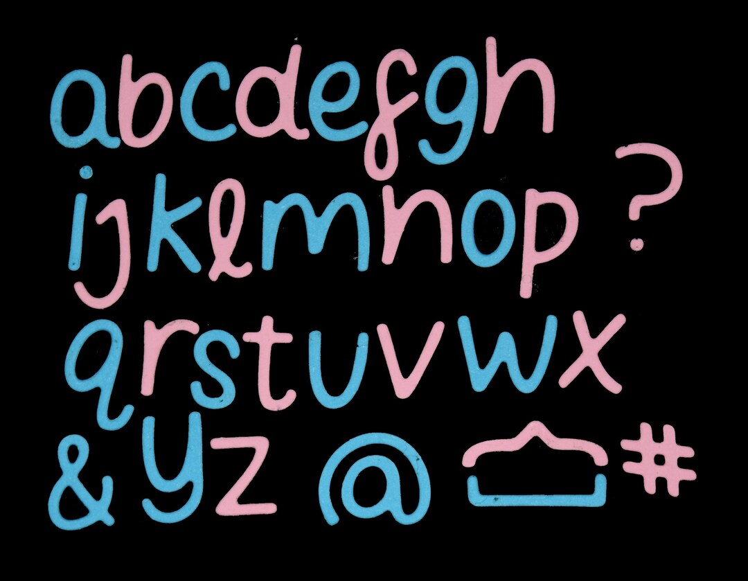 Lowercase Alphabet Symbols Metal Cutting Die, Letters, Card Making ...