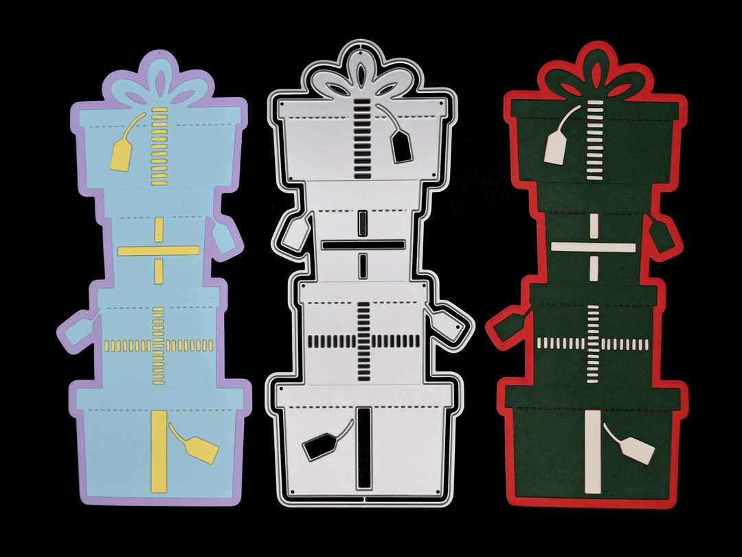 Stack of Presents Very LARGE Metal Cutting Die , Card Making, Paper ...