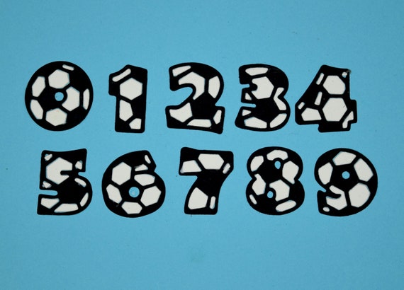 Football Soccer Numbers Metal Cutting Dies 2.5cm Tall Card - Etsy