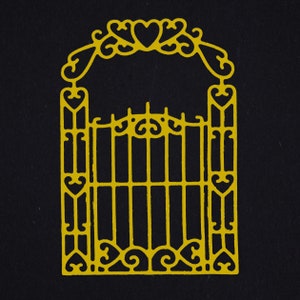 Victorian Style Gate With Hearts Metal Cutting Die, Card Making, Paper ...
