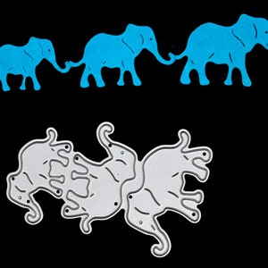 3 Elephants Metal Cutting Die, Stencil, Card Making, Paper Crafts ...