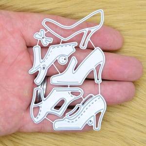 5 High Heel Shoe Metal Cutting Dies, Card Making, Stencil, Scrapbooking ...