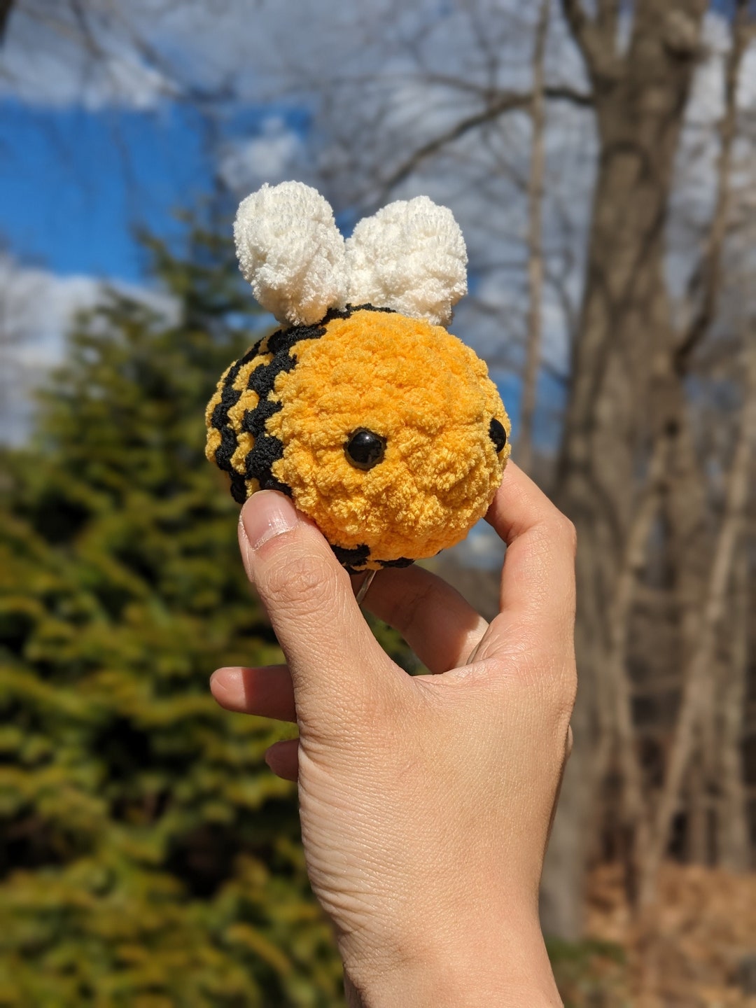 Pocket Bee Crochet Plush Toy - Soft Yarn - Amigurumi Plushy Plushie - Etsy
