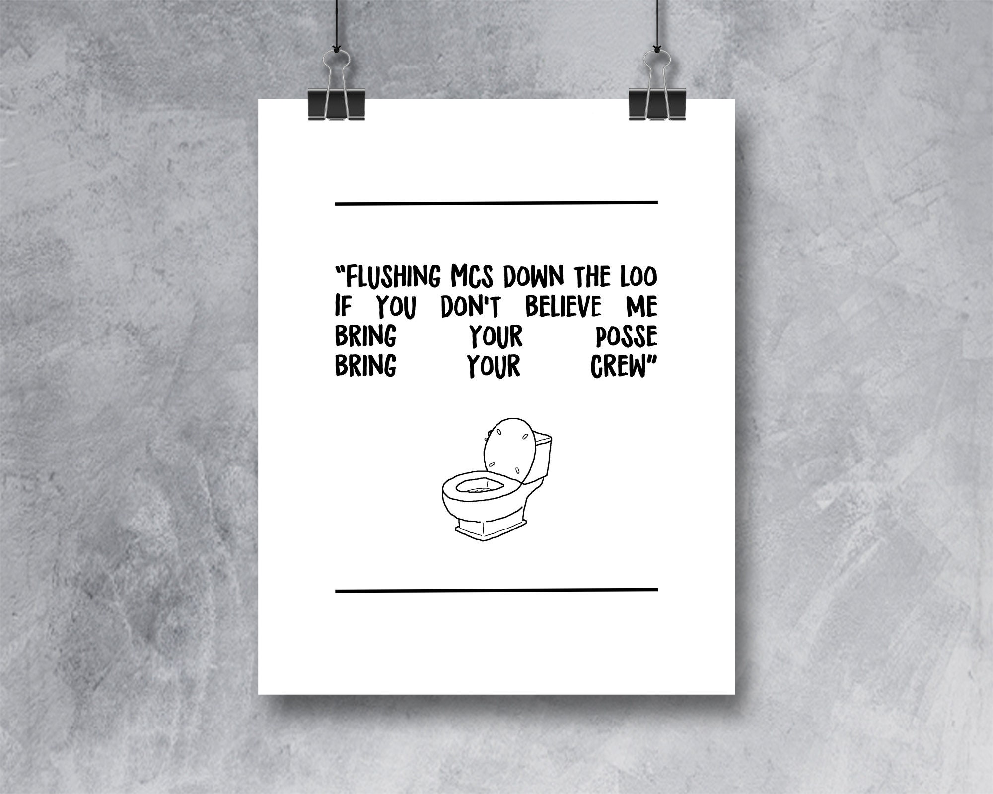 Dizzee Rascal Inspired Grime Art Bathroom Decor Print 8 X 10 - Etsy