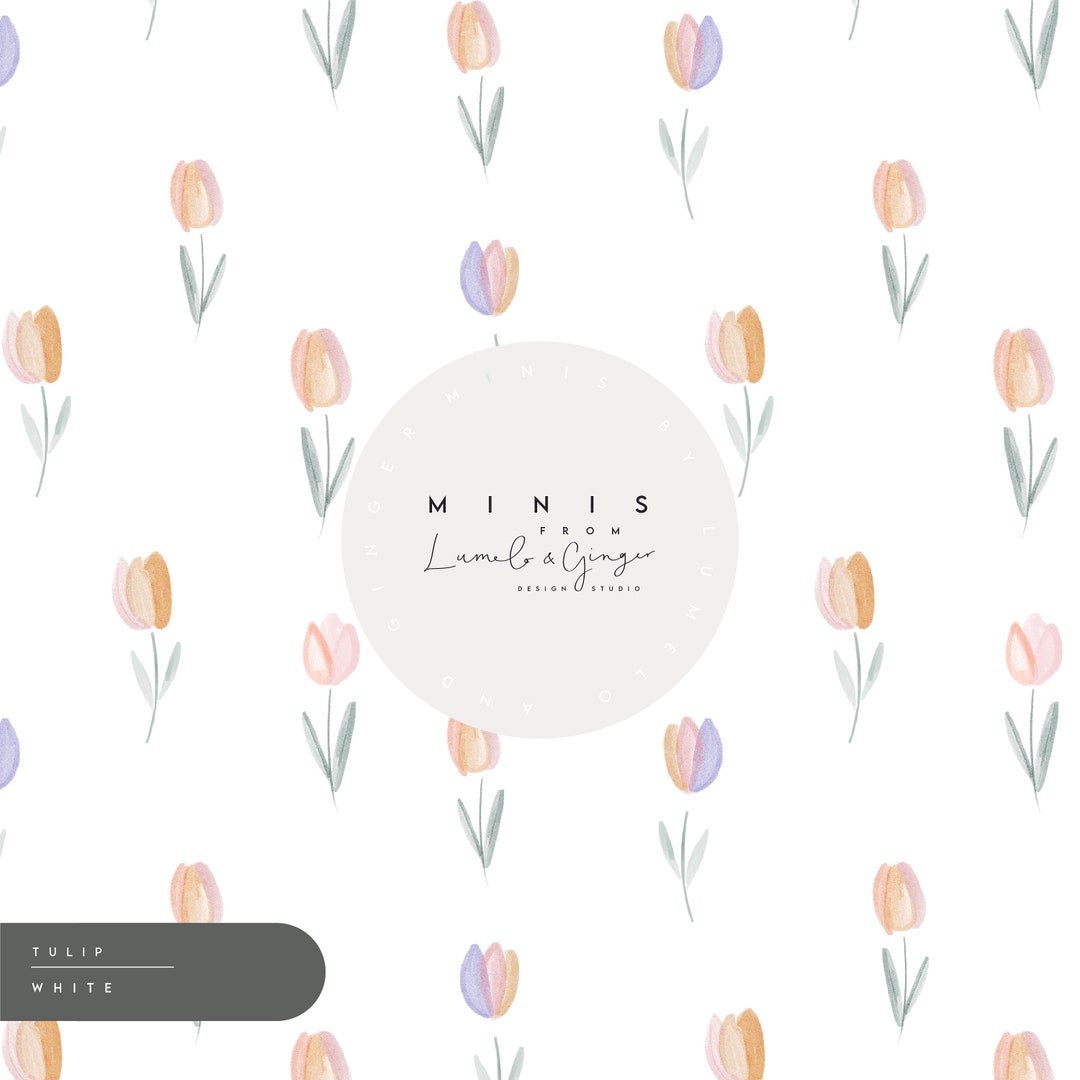 MINI, Spring Tulip, Flower, Wildflower, Simple Seamless Fabric Design ...