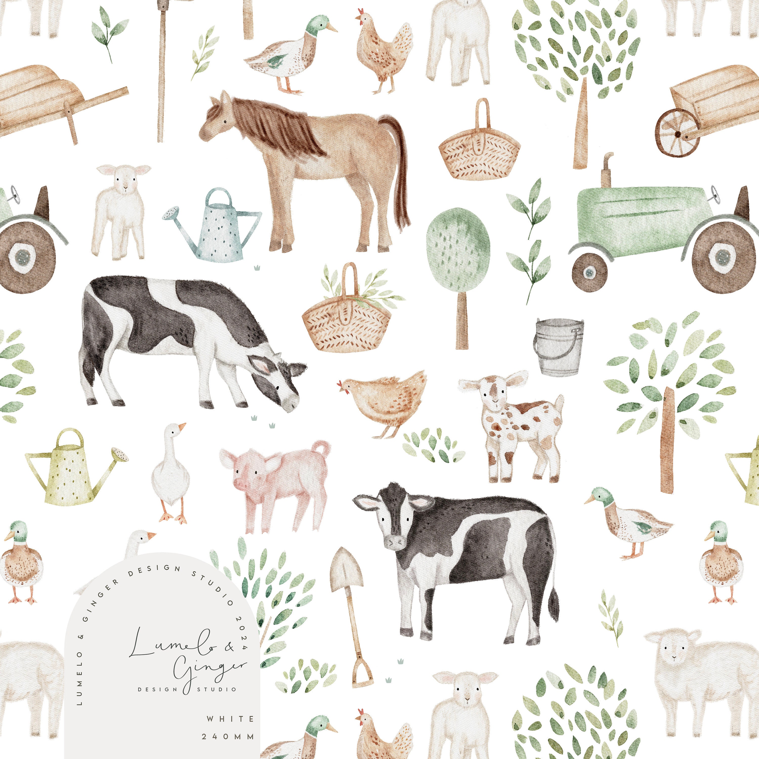 Bramble Farm, Cow, Pig, Meadow, Tractor, Non Exclusive, Children's ...