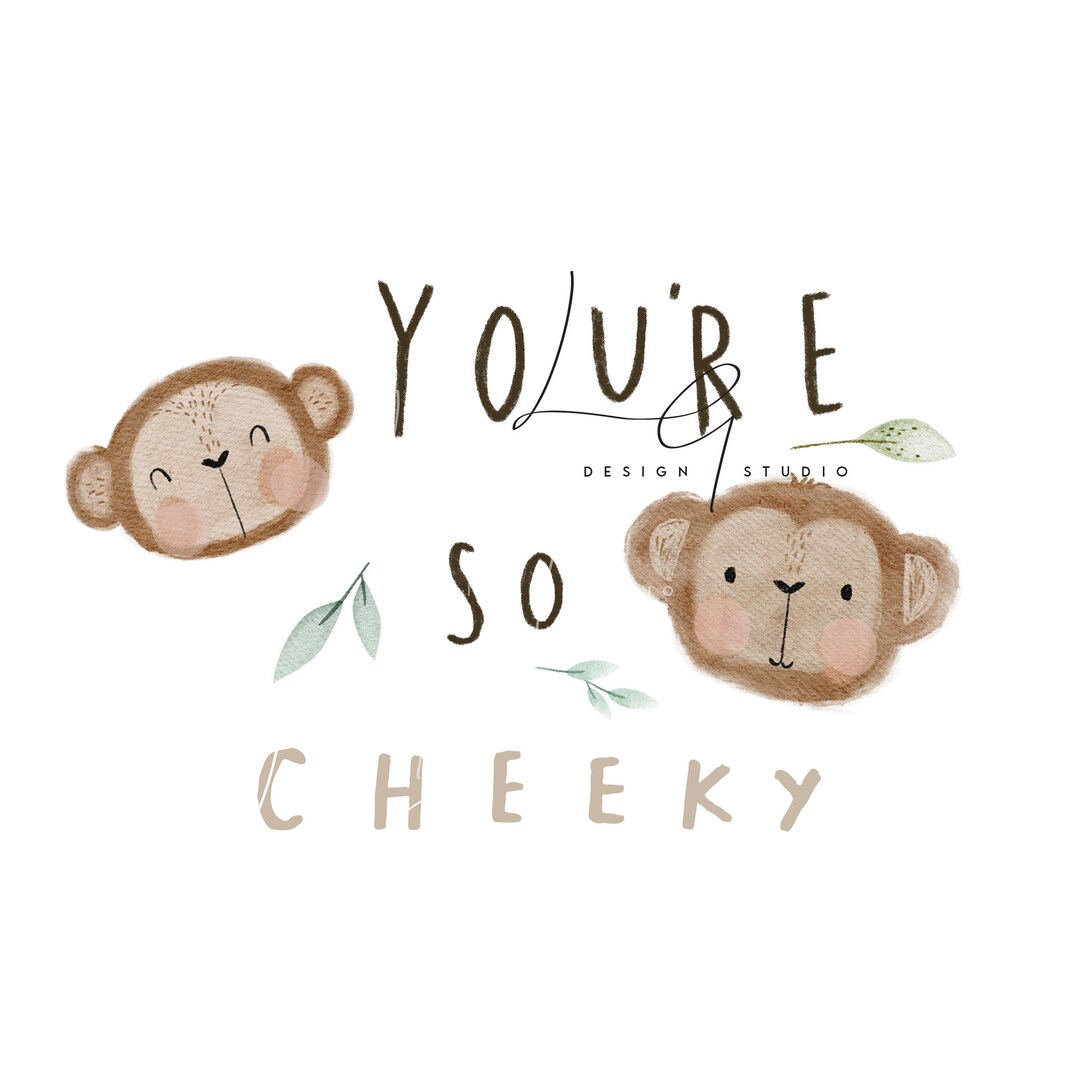 Troop, Monkey, Little Monkey, You're so Cheeky, Animal Head, Cute PNG ...