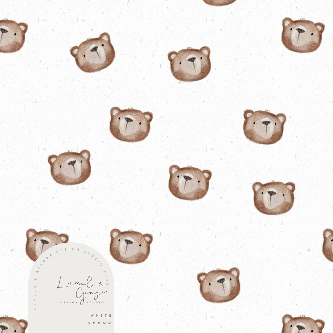 Bear Teddy Seamless Fabric Design, Repeat Tile, Pattern Lunoe - Etsy