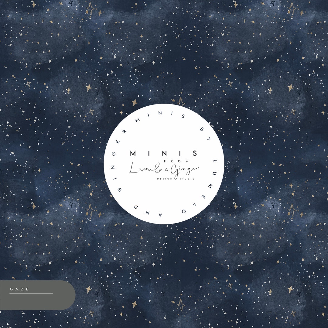 MINI, Night Sky, Clouds, Midnight, Star Gazing, Seamless Fabric Design ...