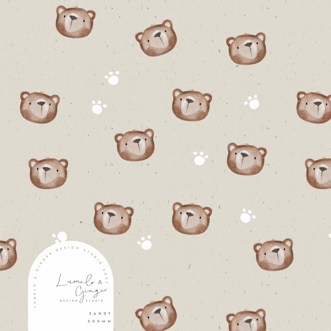 Bear Teddy Seamless Fabric Design, Repeat Tile, Pattern Lunoe - Etsy