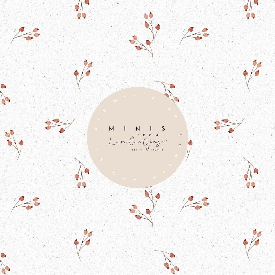 MINI, Autumn, Acorn, Leaf, Simple Seamless Fabric Design, Meadow ...