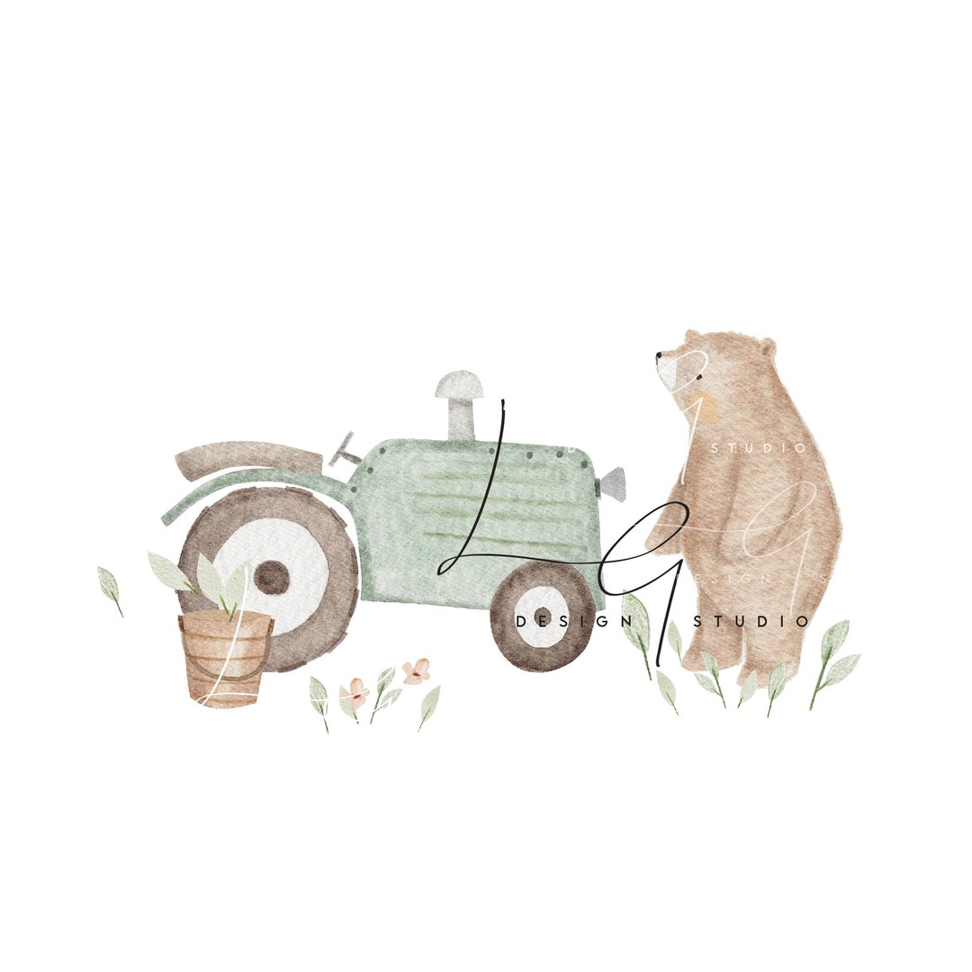 Ridge, Bear, Tractor, Farm, Cute, Children's Clothing, Graphics ...