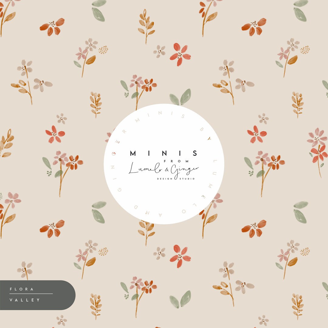 MINI, Flora, Flower, Meadow, Wild Flower Simple Seamless Fabric Design ...