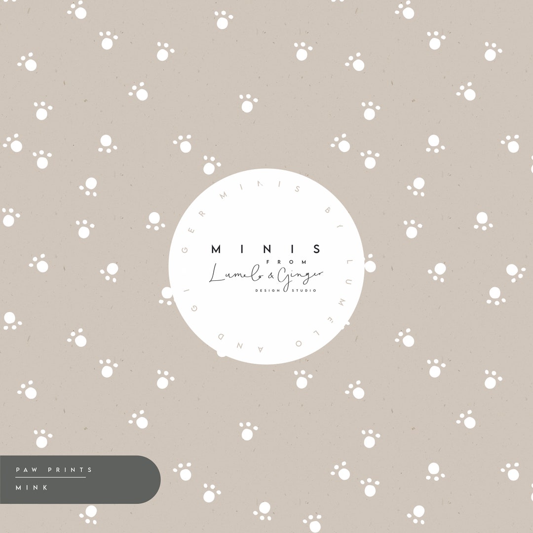 MINI, Simple, Paw Print, Animal, Foot Print, Cute, Seamless Fabric ...