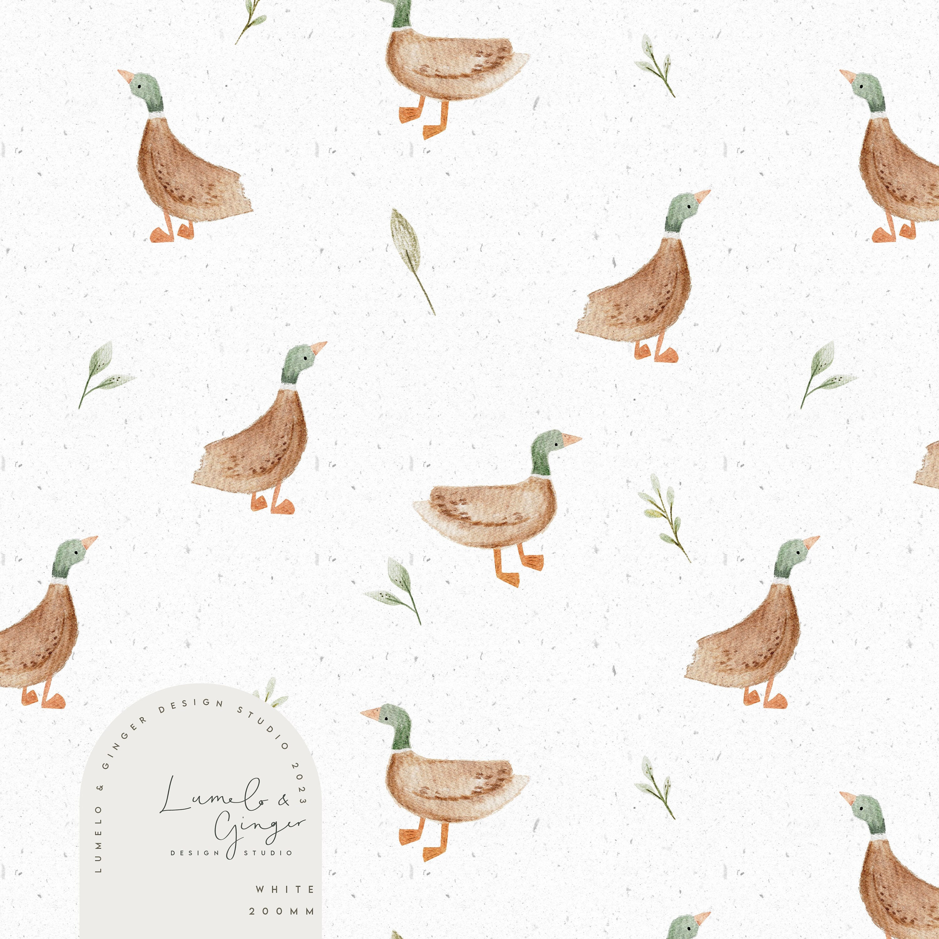 Mallary Farm Mallard Duck Seamless Fabric Design Meadow - Etsy