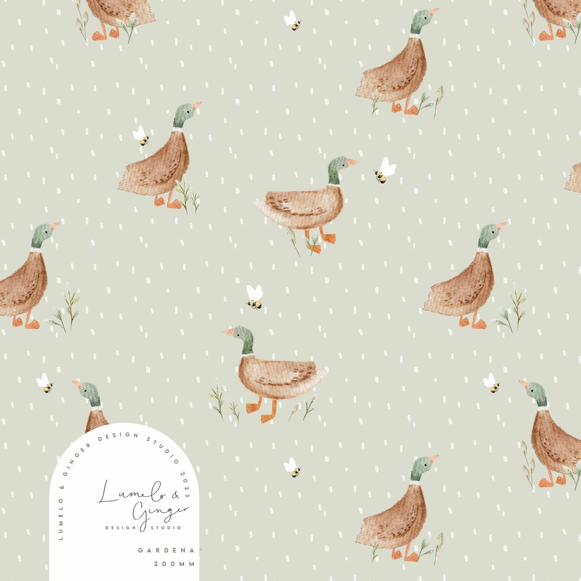 Mallary Farm Mallard Duck Seamless Fabric Design Meadow - Etsy