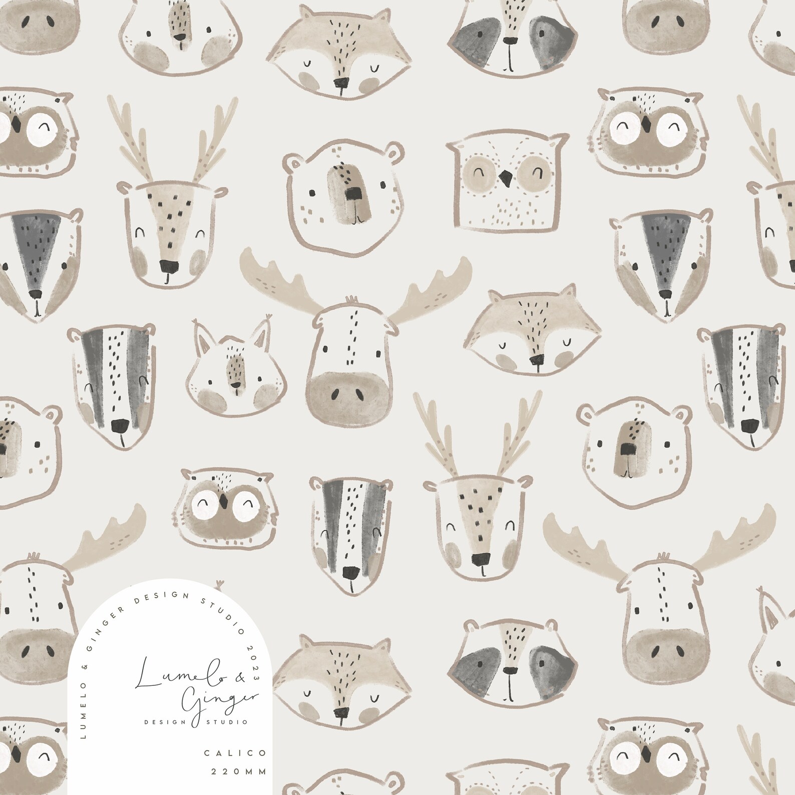 Tete Etched Animal Heads Woodland Cute Bear Outline - Etsy