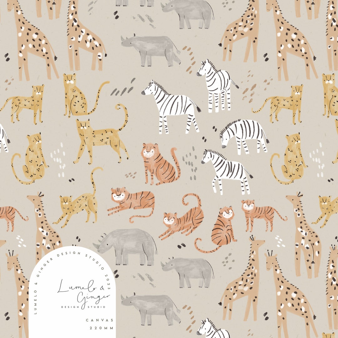 Etched Saha, Jungle, Wild Animals, Zebra, Rhino, Leopard, Giraffe ...