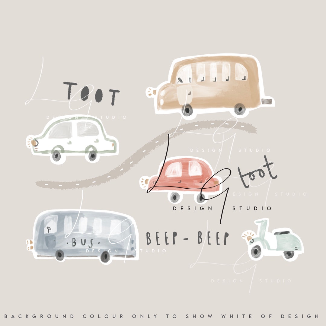 Toot, Etched, Cars, Bus, Traffic, Town, Road, Children's Clothing ...