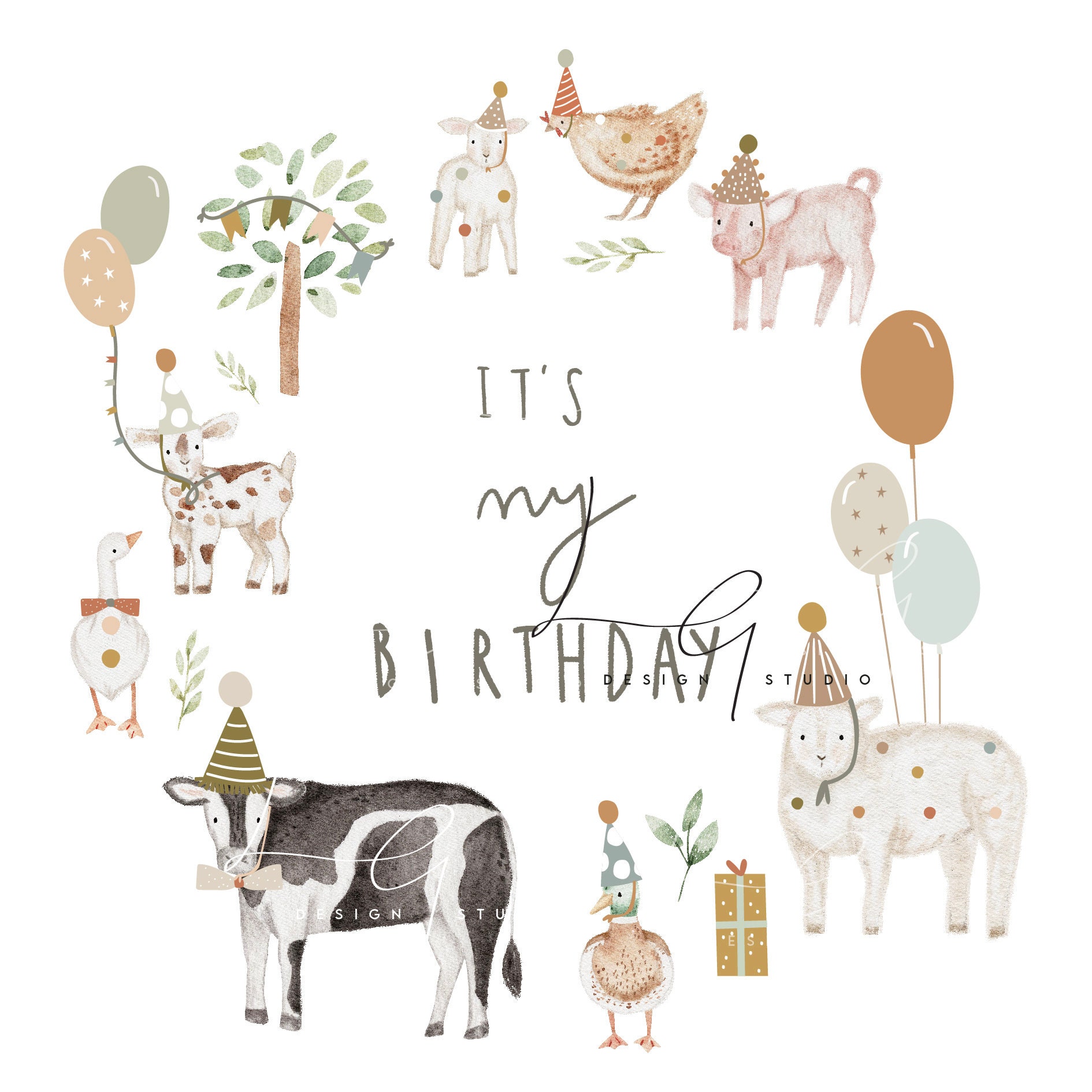 Bramble Farm, Party, Meadow, Cow, Pig,graphics, Artwork, PNG ...