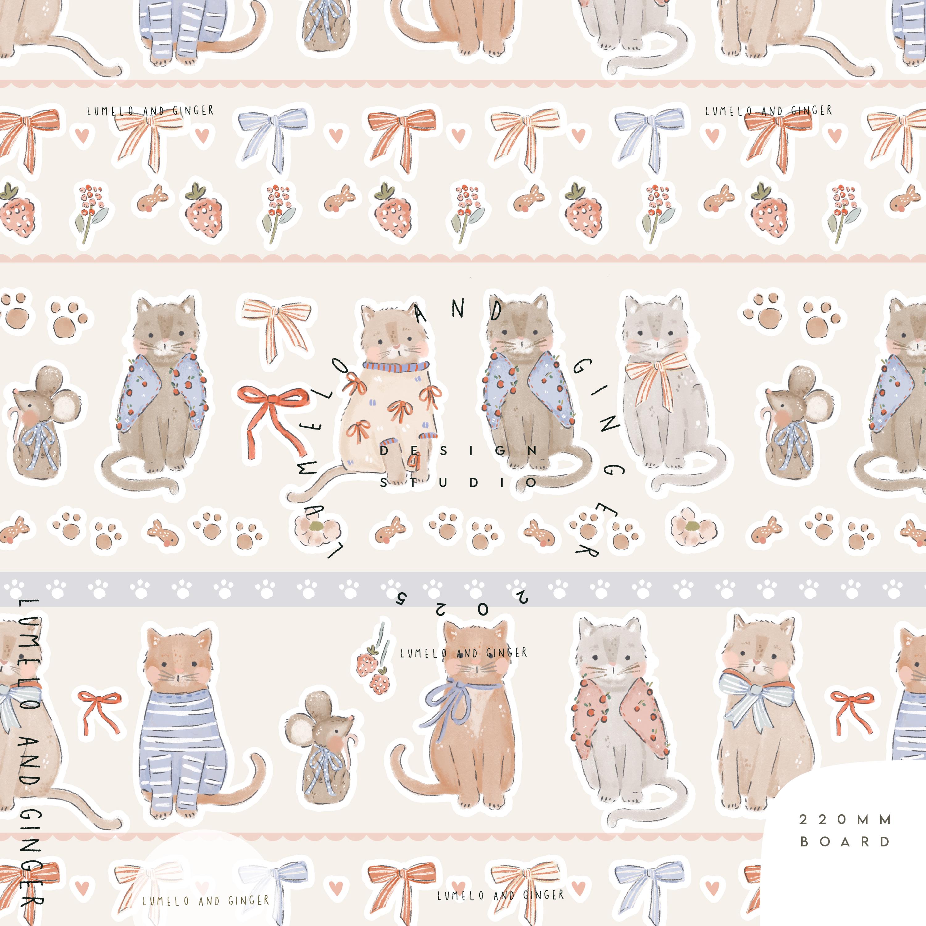 Aloof, Cats, Kitten, Cute, Sketched, Modern, Watercolour, TOKEN, Non ...