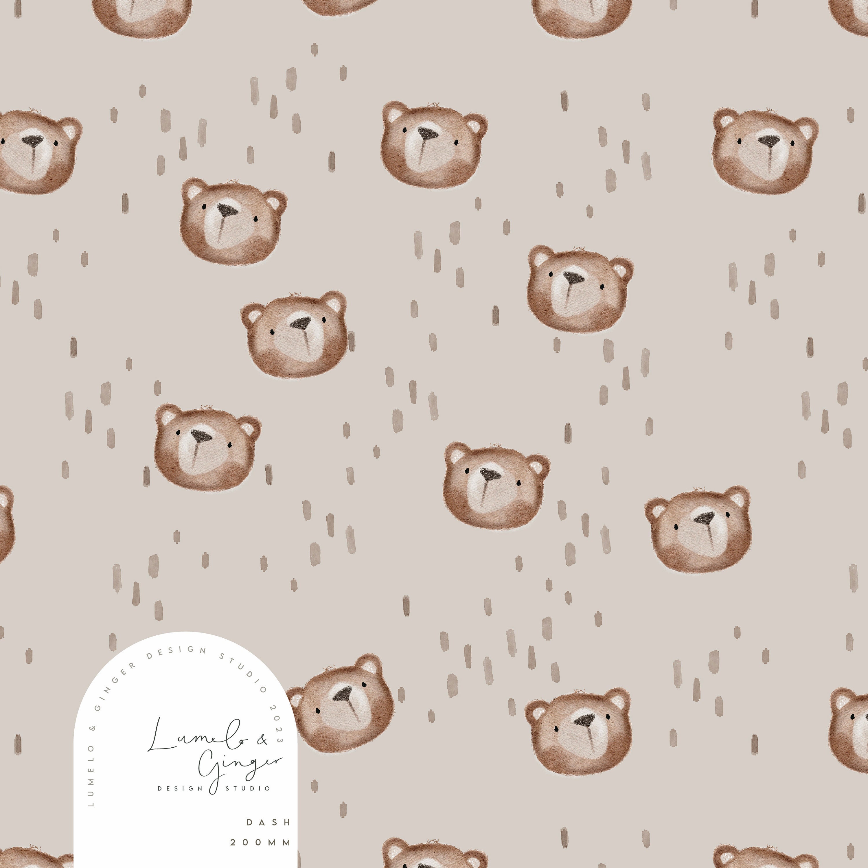 Bear Teddy Seamless Fabric Design, Repeat Tile, Pattern Lunoe - Etsy