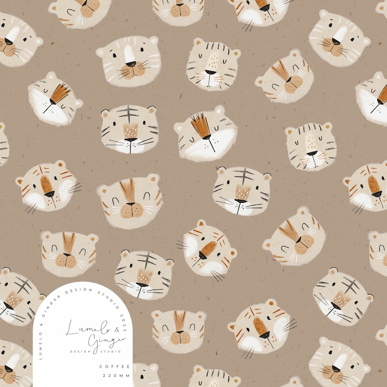 Cub, Tigers, Safari, Wild One, Cute, Seamless Fabric Design, Repeat ...