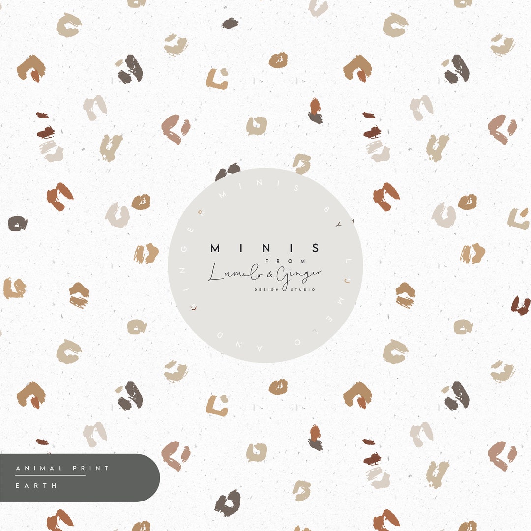 MINI, Animal Print, Leopard, Boho, Simple Seamless Fabric Design ...