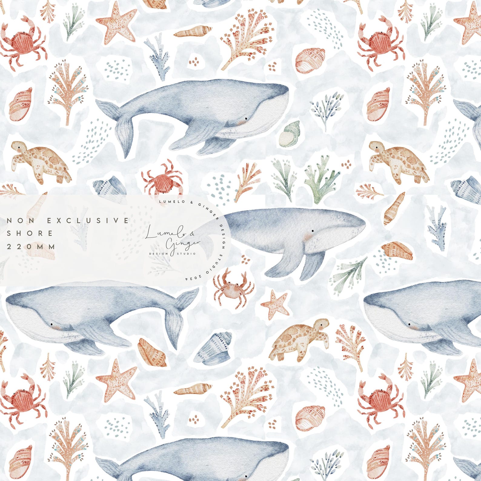 Cove, Under the Sea, Water, Coastal, Nautical, Whale, Coral, Non ...