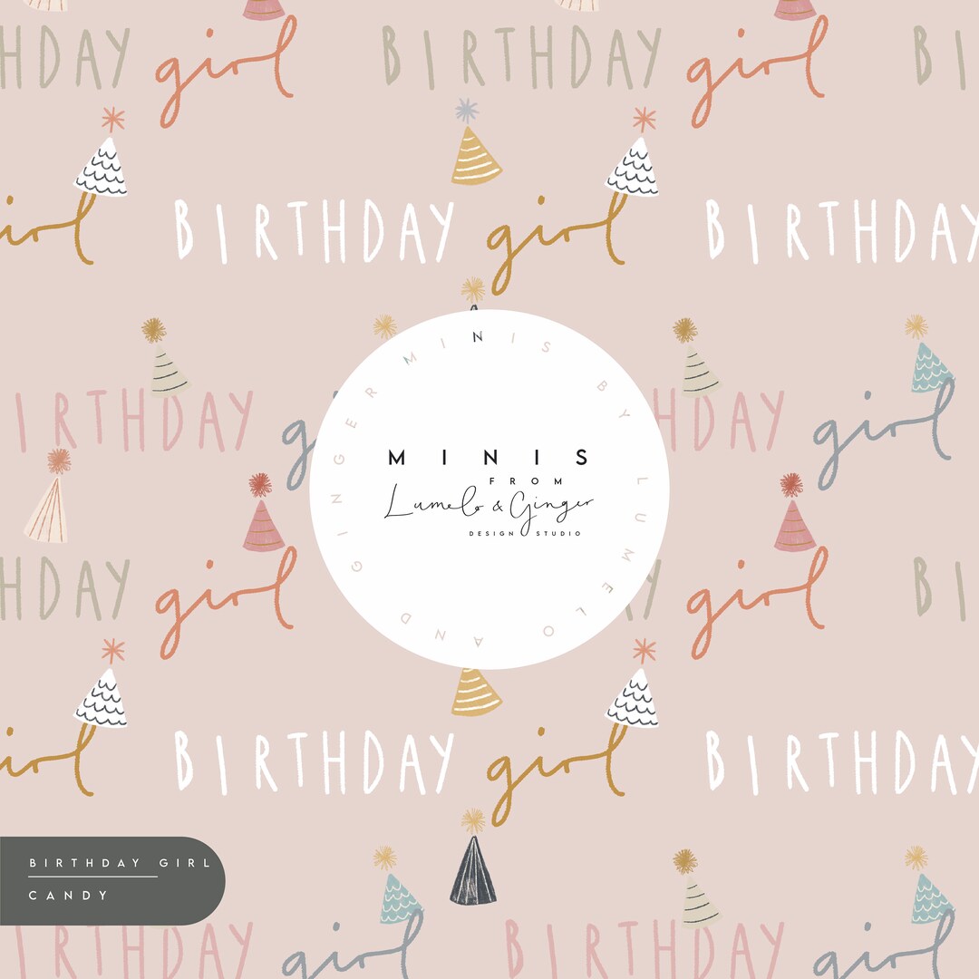 MINI, Birthday Boy, Simple, Party Hat, Seamless Fabric Design, Repeat ...