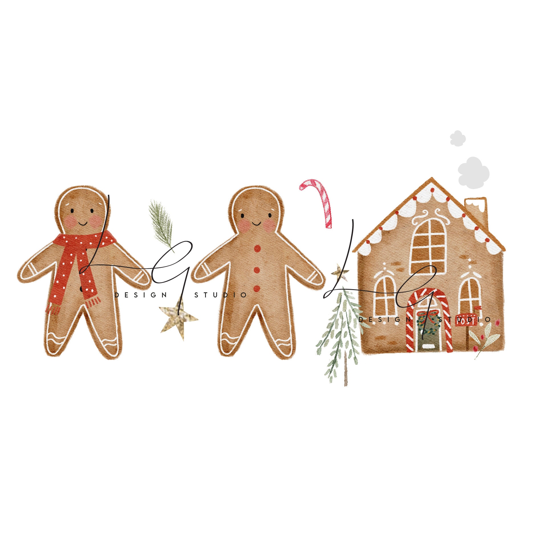 Gingerbread Man Woman House Biscuit Christmas Little - Etsy