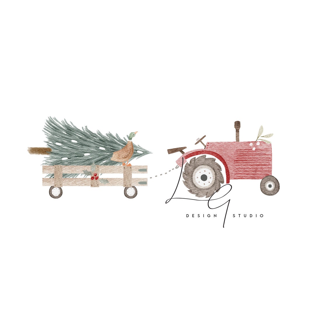 Christmas Tractor, Duck, Tree, Farm, Fabric PNG Sublimation File ...
