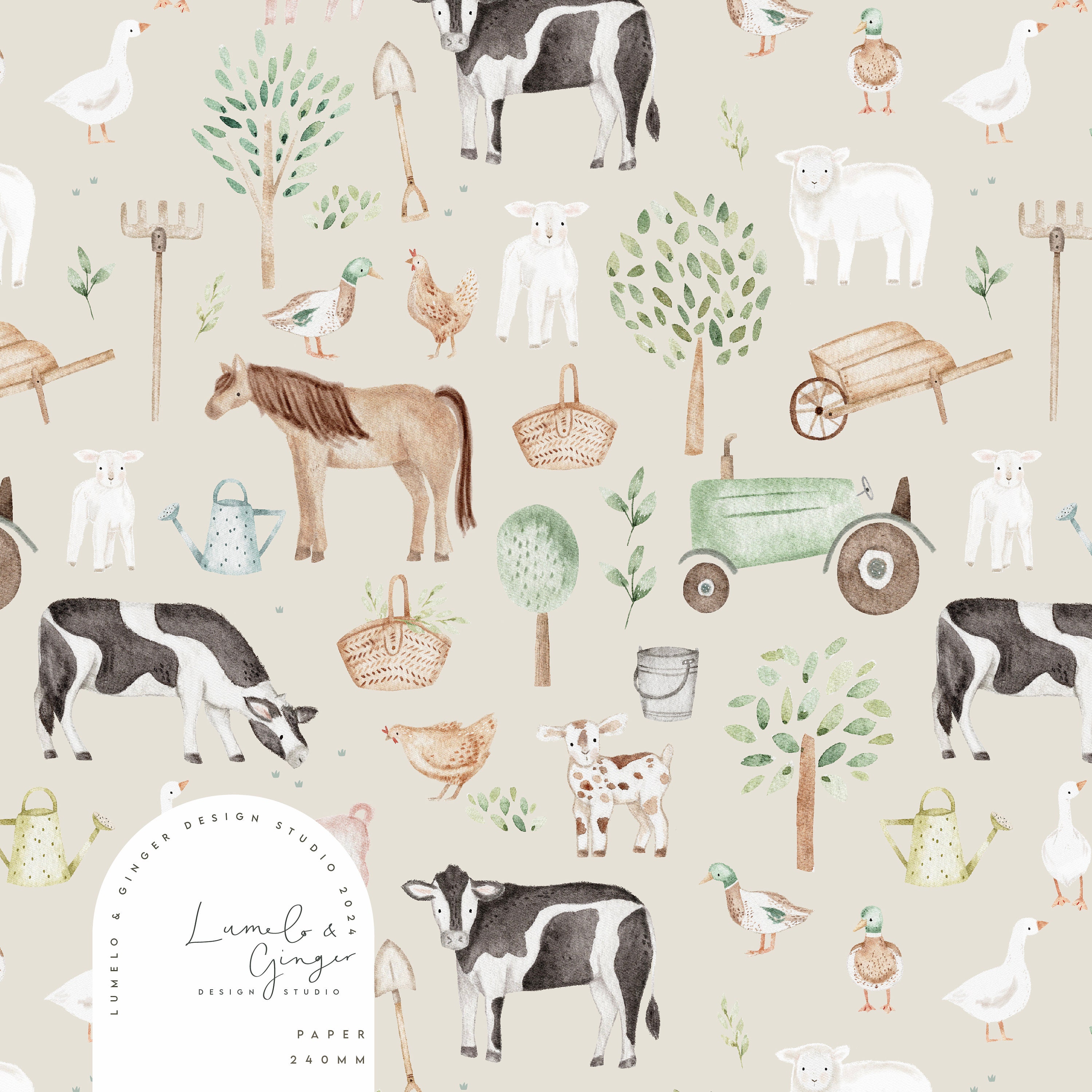 Bramble Farm, Cow, Pig, Meadow, Tractor, Non Exclusive, Children's ...