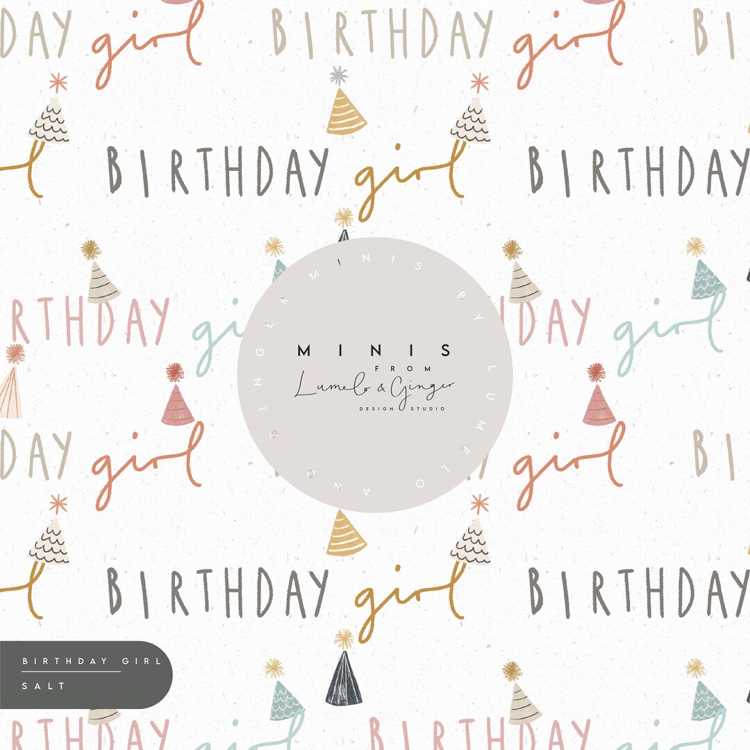 MINI, Birthday Boy, Simple, Party Hat, Seamless Fabric Design, Repeat ...