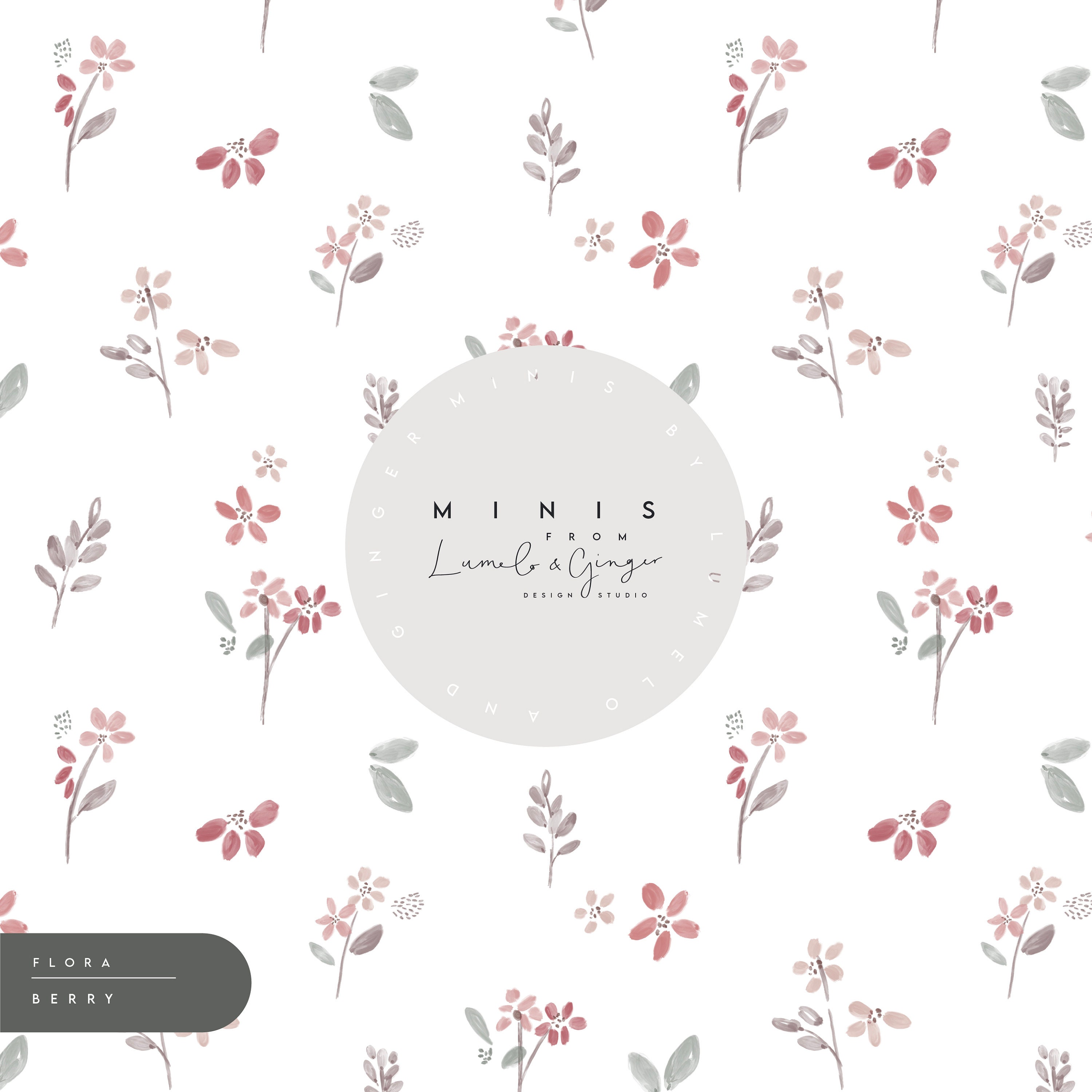 MINI, Flora, Flower, Meadow, Wild Flower Simple Seamless Fabric Design ...