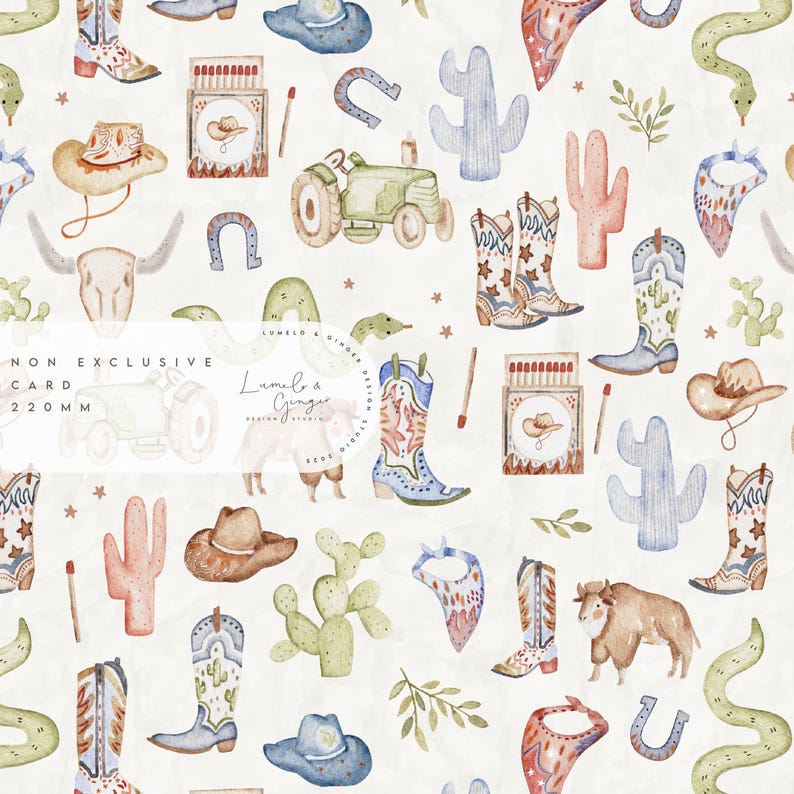 Ranch, Cowboy, Wild West, Boot, Cactus, Bandana, Cowgirl, Children's ...